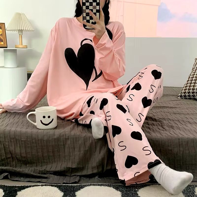 DOUBLE HEART PINK - PJ SUIT FOR WOMEN – MJ COLLECTIONS